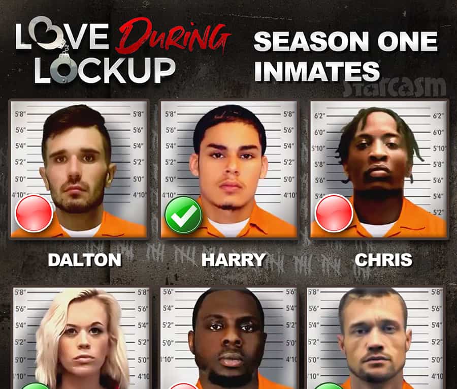 LOVE DURING LOCKUP CHART Which inmates have been released?