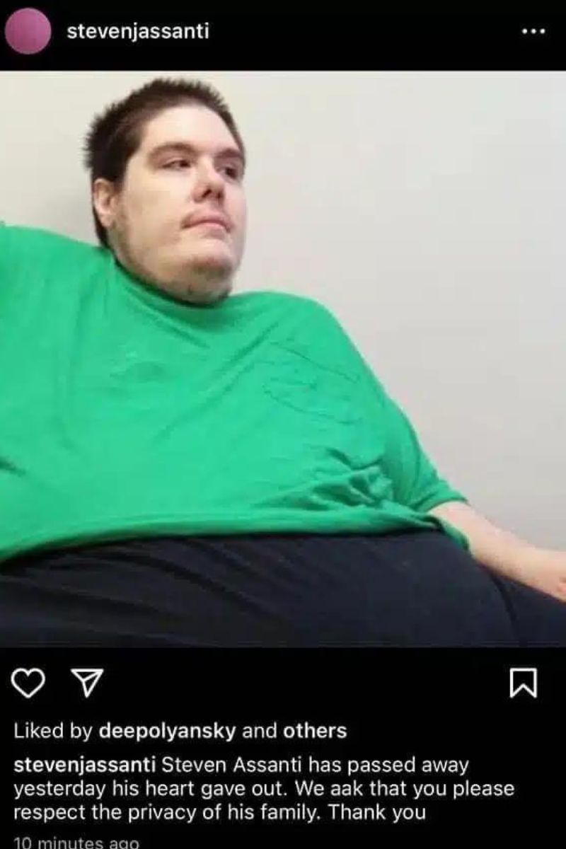 MY 600 LB LIFE Steven Assanti falsely reported dead, confirmed to be ...