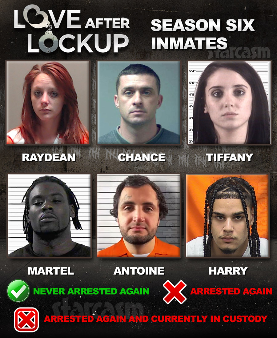 LOVE AFTER LOCKUP Season 6 inmate chart and updates – Starcasm