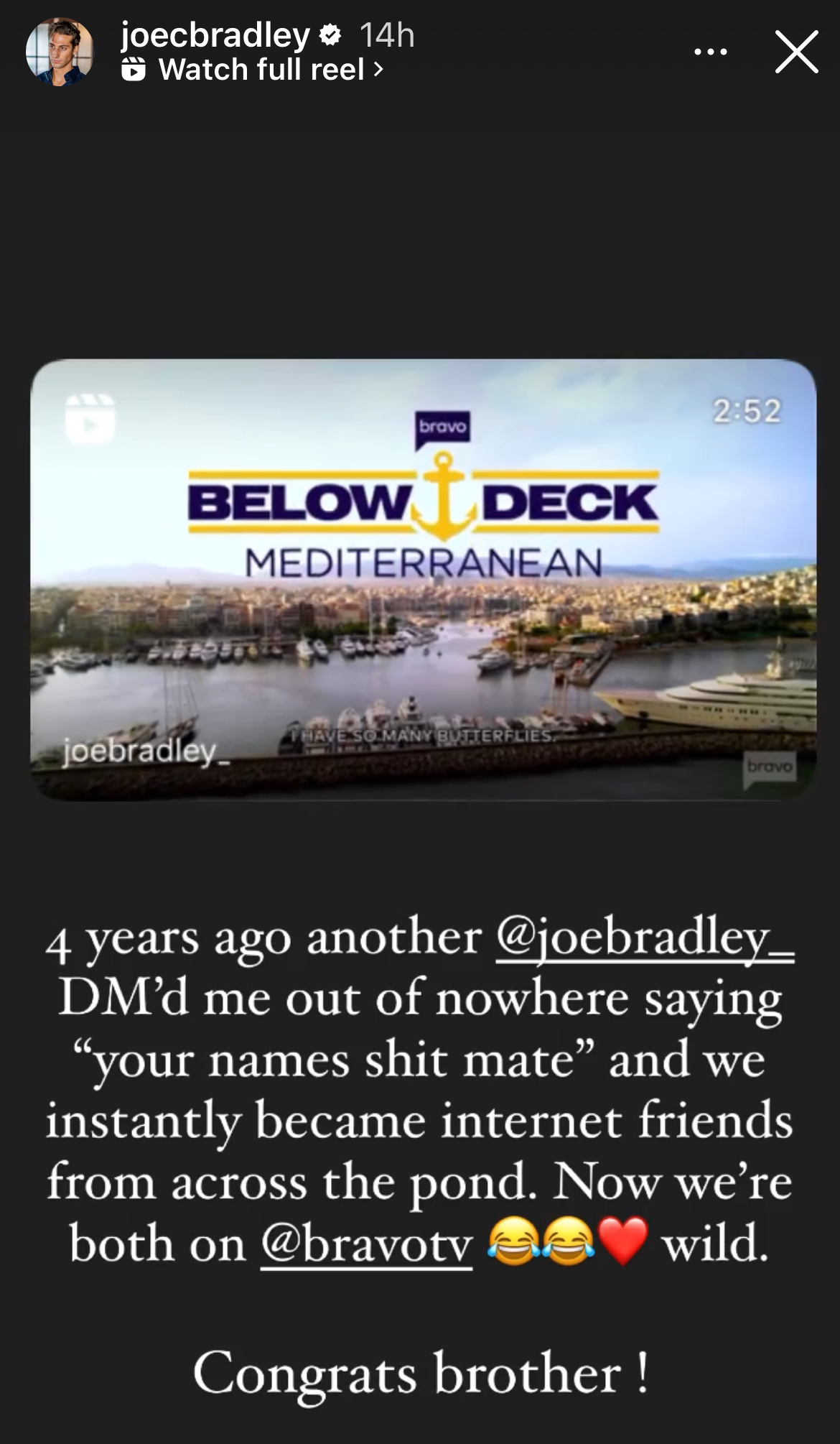 There’s two Joe Bradleys on Bravo now and they’re friends – Starcasm